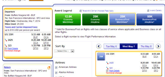 Using AA Miles on US Airways flights – milenomics.com
