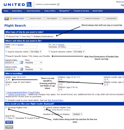 Rookie Booking–How to Book Award Flights on United.com – milenomics.com