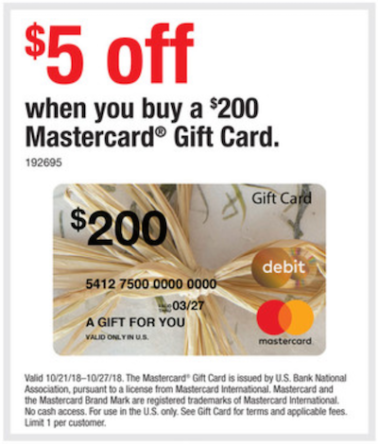 $5 off a $200 Mastercard Gift Card at Staples 10/21-10/27 – milenomics.com